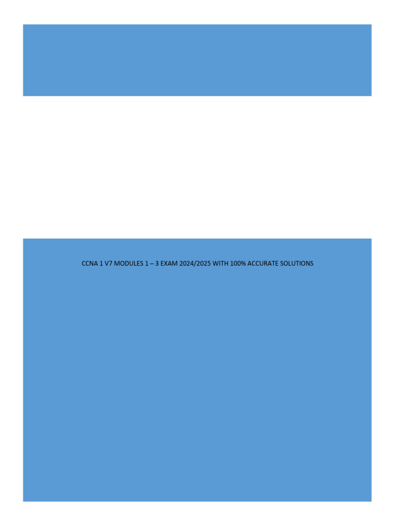 Ccna 1 V7 Modules 1 | PDF | Computer Network | Internet Protocol Suite