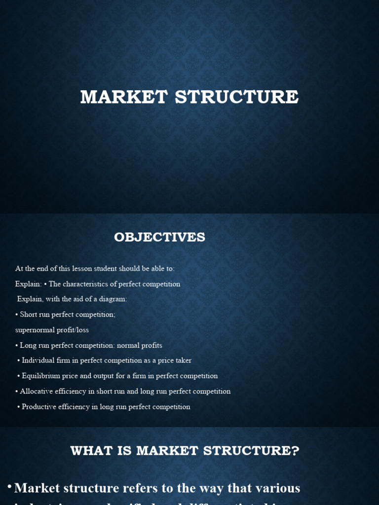 Market Structure A Level | PDF | Perfect Competition | Monopoly