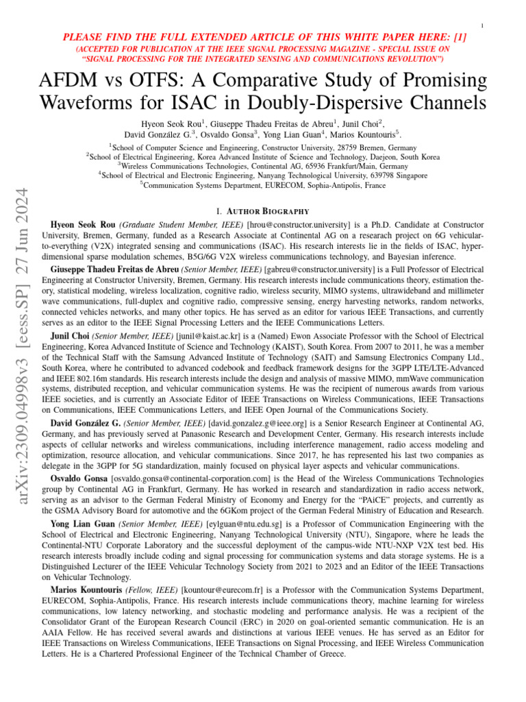AFDM Vs OTFS | PDF | Orthogonal Frequency Division Multiplexing ...