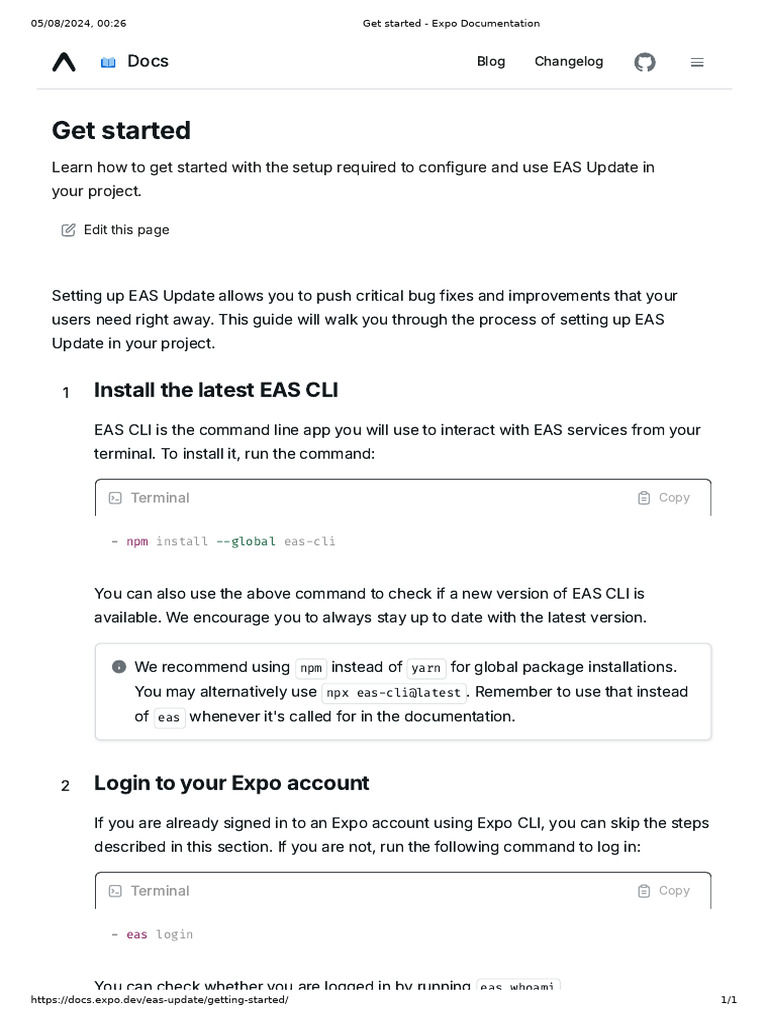 Get started - Expo Documentation | PDF