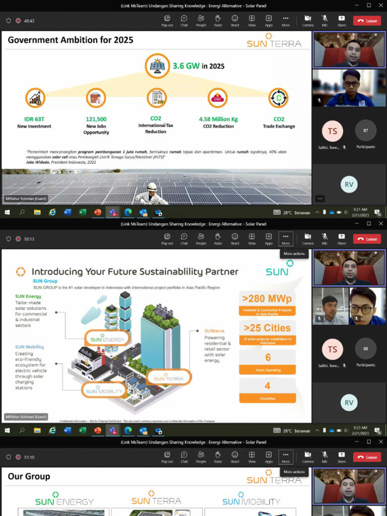 Solar Panel Materi Training Sun Terra | PDF
