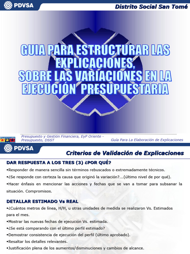 Guia para Preparar Las Explicaciones | PDF | Presupuesto | Economias