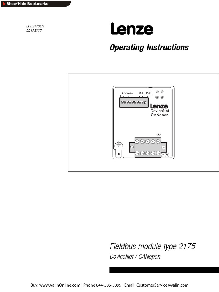 Lenze 2175 Fieldbus Module | PDF | Electrical Connector | Manufactured ...