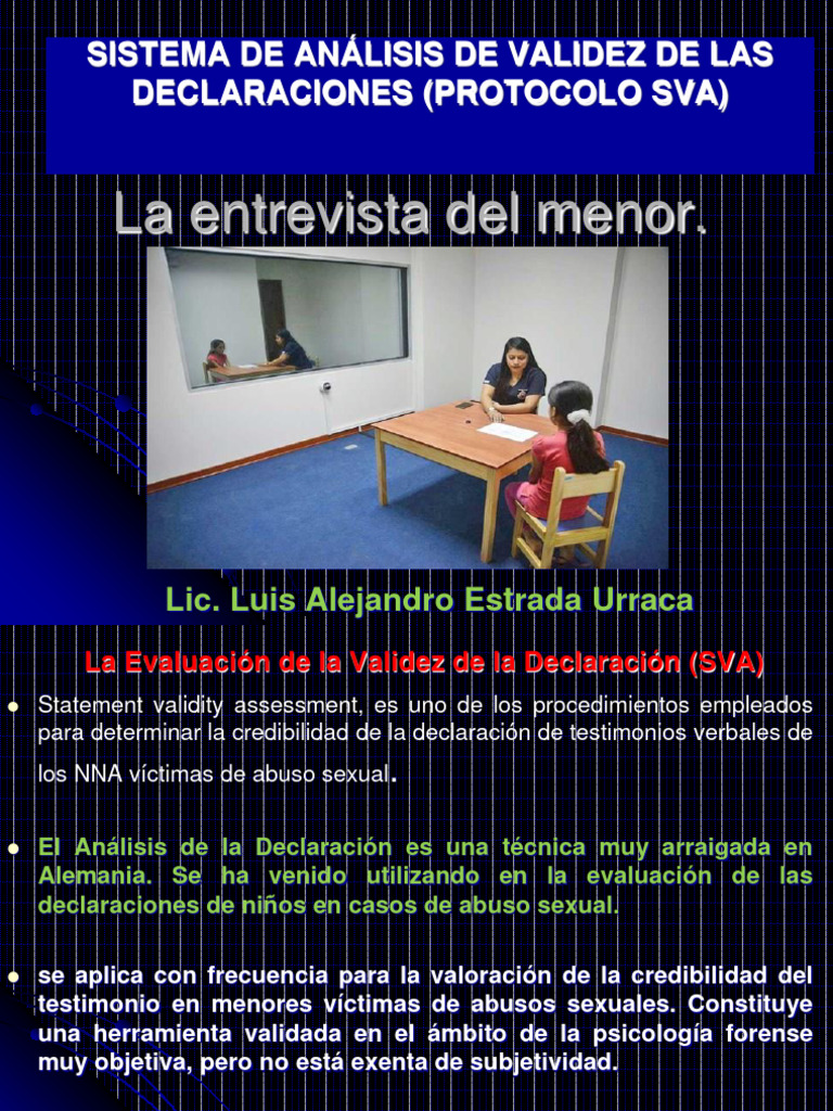 Sistema de Análisis de Validez de Las Declaraciones (Protocolo Sva) | PDF | Validez ...