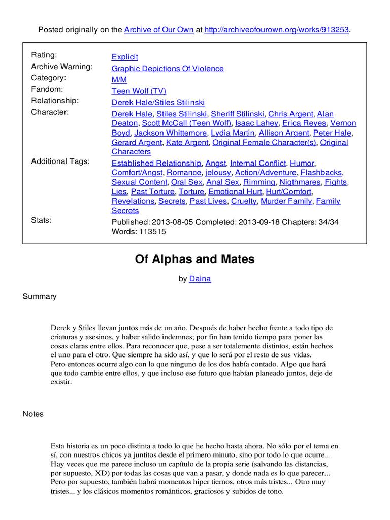 Of Alphas and Mates | PDF | Hombres lobo | Verdad