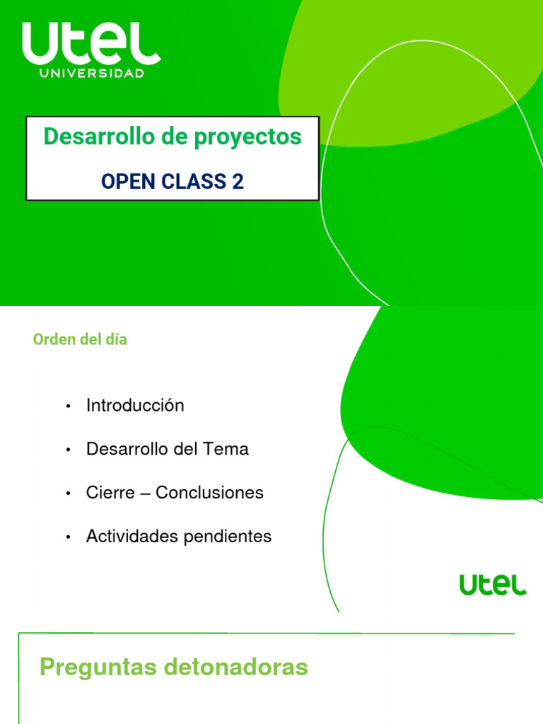 OPEN CLASS - SEM - 2 - Des - Proy | PDF | Informática