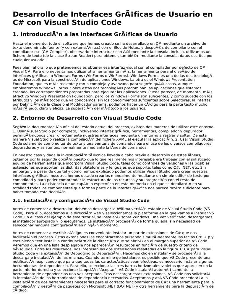 Desarrollo de Interfaces Gráficas de Usuario en C# Con Visual Studio ...