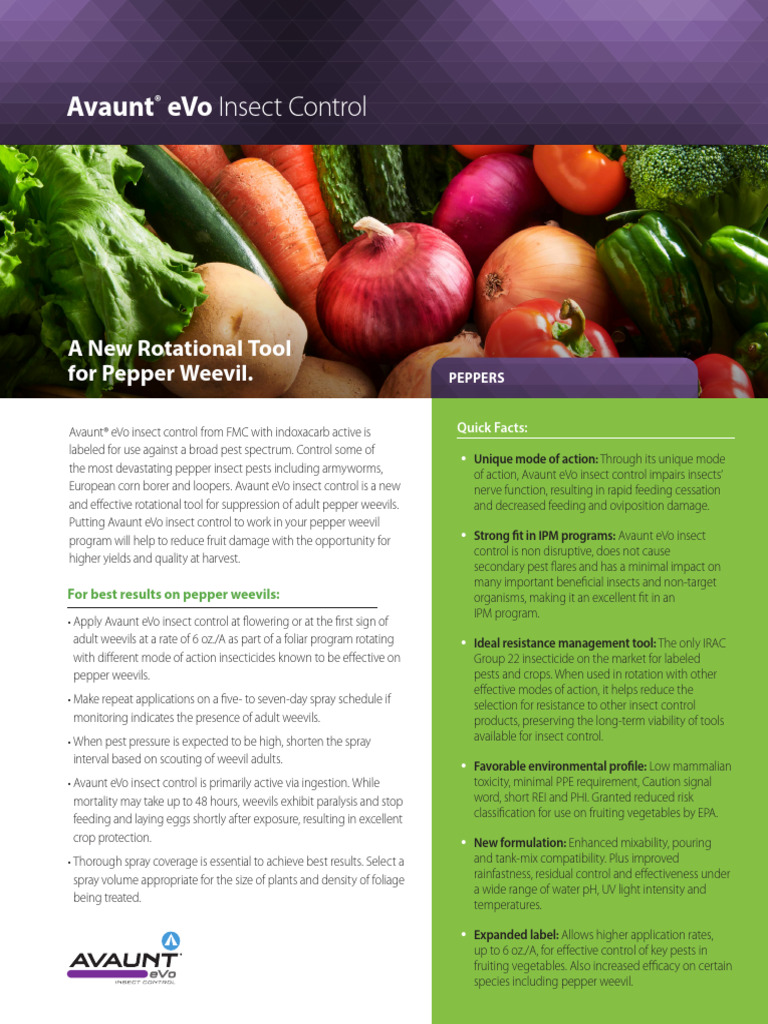20 FMC 1100 - Avaunt Evo Weevil FactSheet - 060120 - VF | PDF | Pest ...