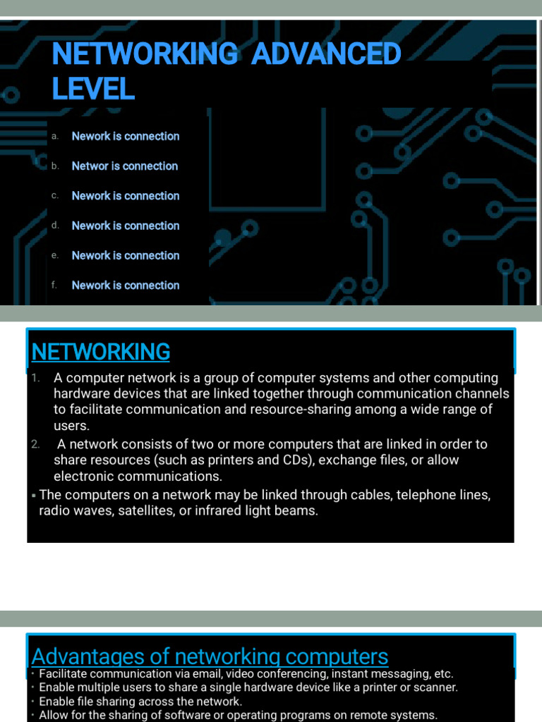 Networking in Computer Science Notes for Advanced Level | PDF | Osi ...
