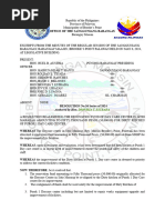 Minutes of The Barangay Session | PDF