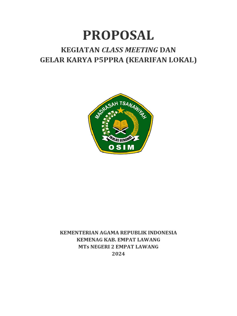 Proposal Class Meeting | PDF