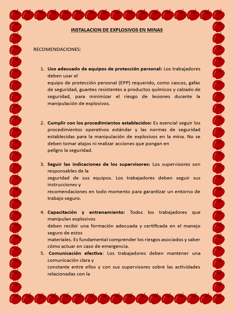 Instalacion de Explosivos en Minas | PDF | Minería
