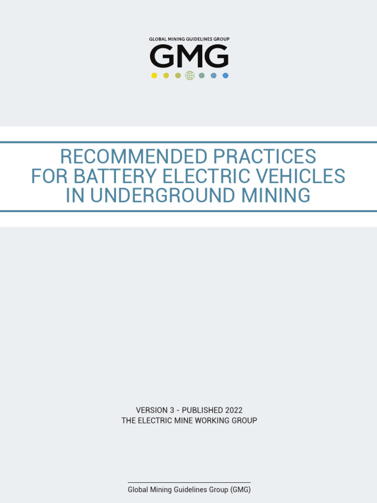 Recommended Practices For BEVs in Underground Mining 1701391223 | PDF | Battery Charger ...
