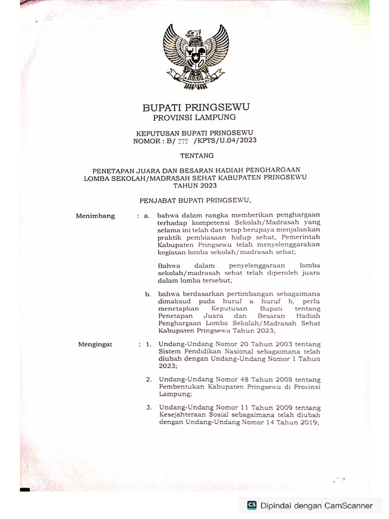 SK Juara UKS 2023 | PDF