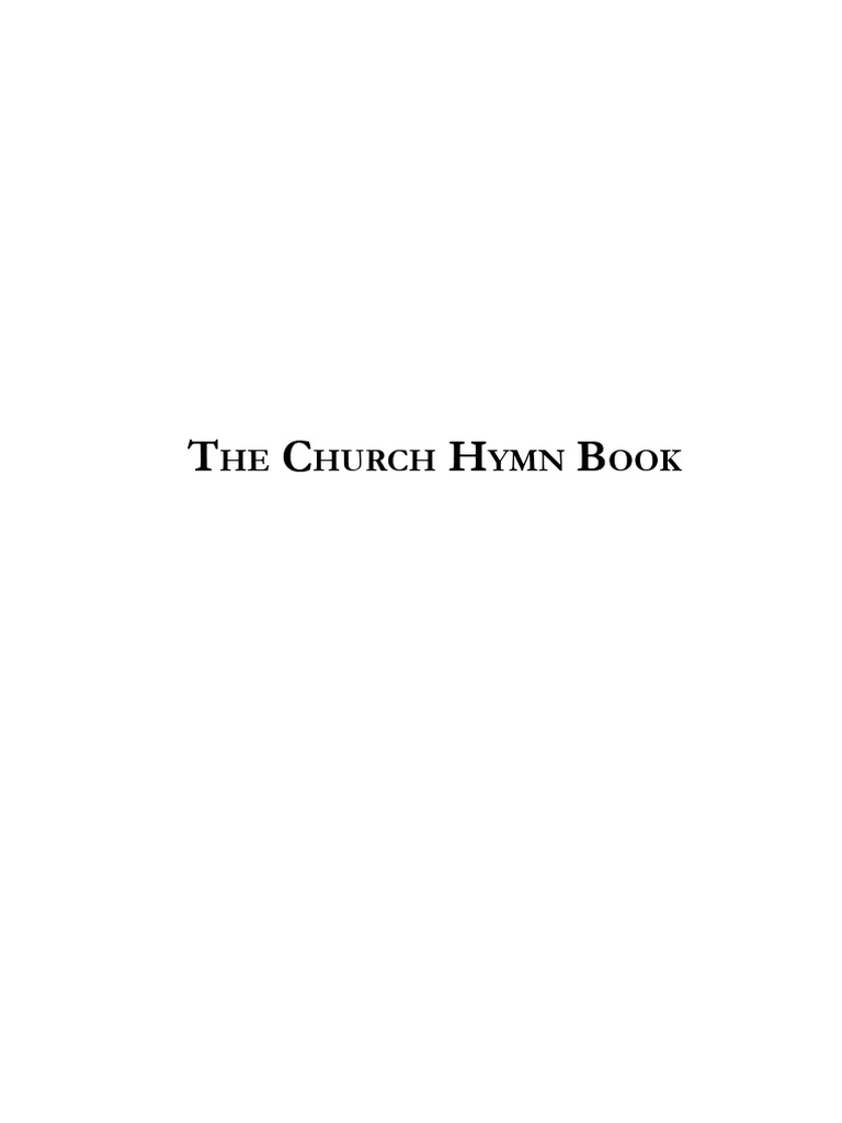PCC Church Hymn Book Overview | PDF | Theology | Religious Belief And ...