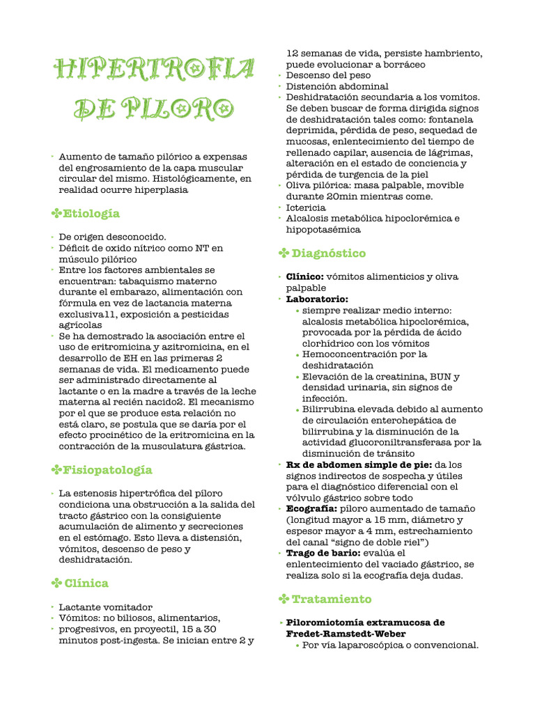 Hipertrofia de Piloro - Pediatria | PDF | Enfermedades y trastornos ...