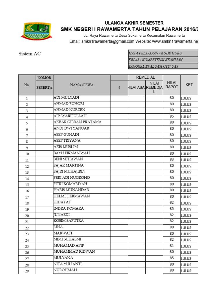 SISTEM AC Nilai 3 TKR 1 | PDF