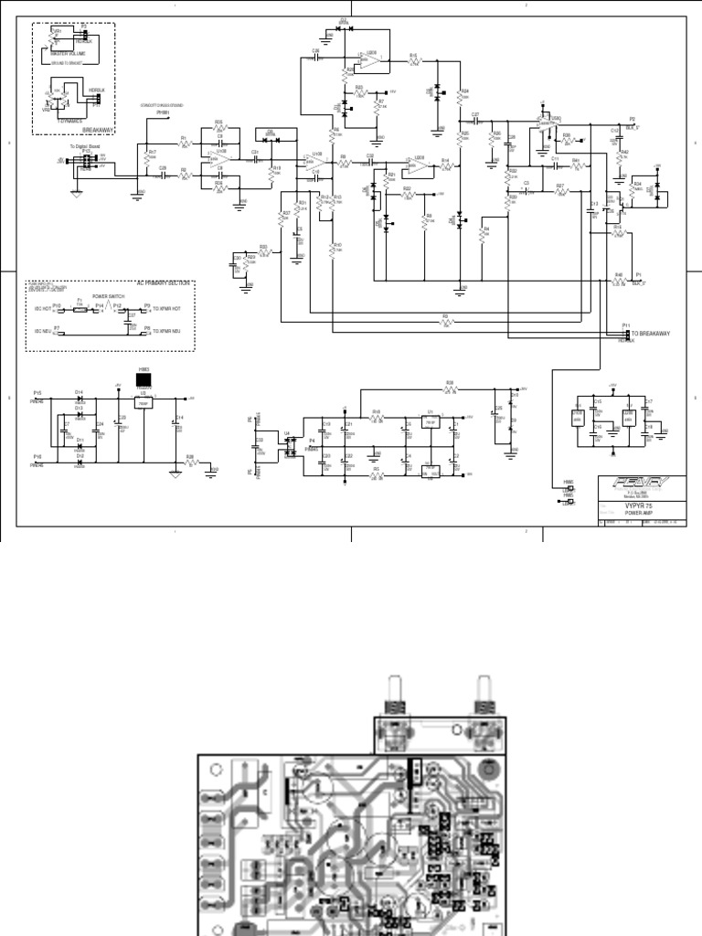 Vypyr 75 Power Amplifier Schematic | PDF