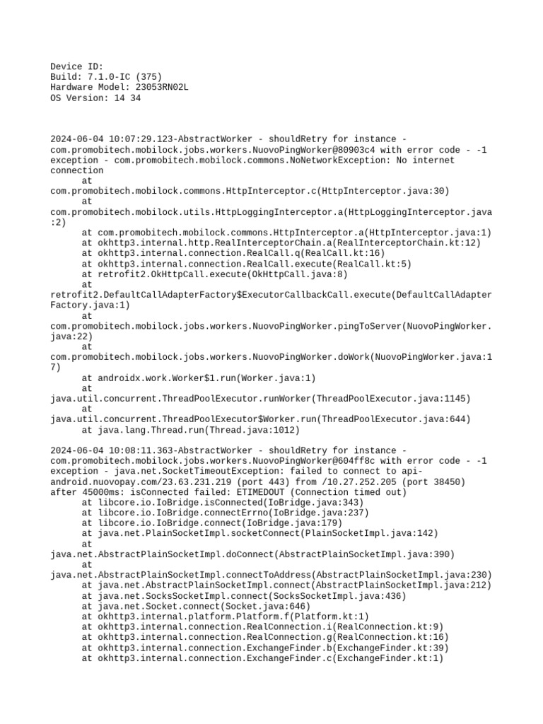 Nuovo Log1 | PDF | Java (Programming Language) | Operating System Technology