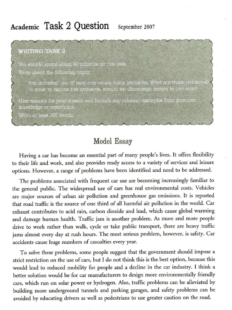 High Scoring Task 2 Essays | PDF