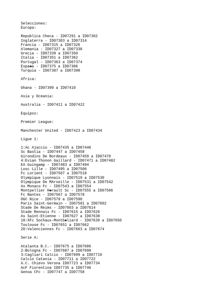 Mapa de Kits Pes 2014 PSP | PDF | Asociación de Futbol | Asociación ...