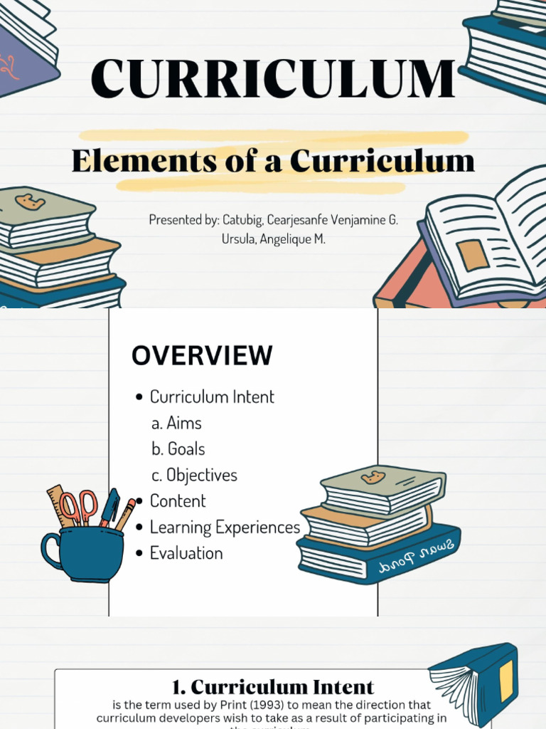 Elements of Curriculum | PDF