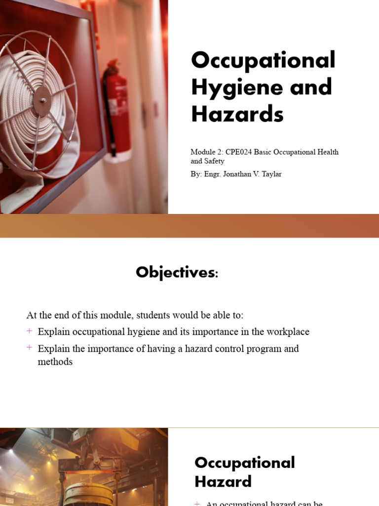 Occupational Hygiene and Hazards | PDF | Occupational Hygiene ...