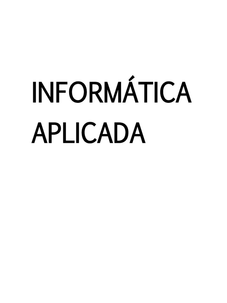 Fundamentos de Informática Aplicada | PDF | Hardware de la computadora | Periférico