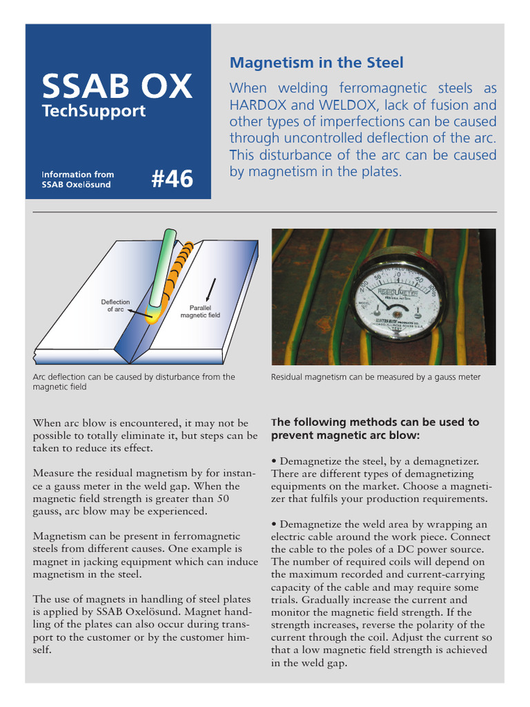 SSAB TS #46 - Magnetism in The Steel | PDF | Magnet | Magnetometer