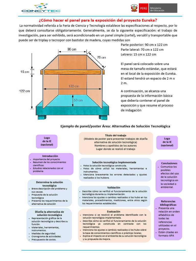 Medidas y Estructura Del Panel-Poster Eureka | PDF