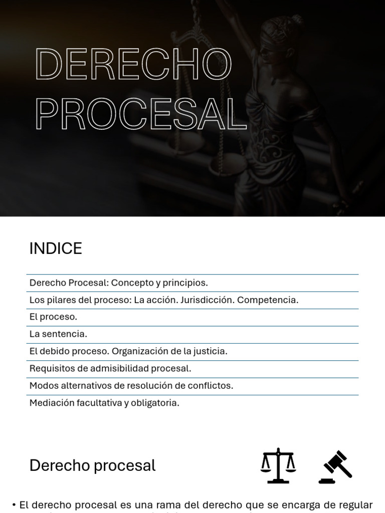 DERECHO PROCESAL PPT Introduccion - 1 | PDF | Ley procesal | Jurisdicción