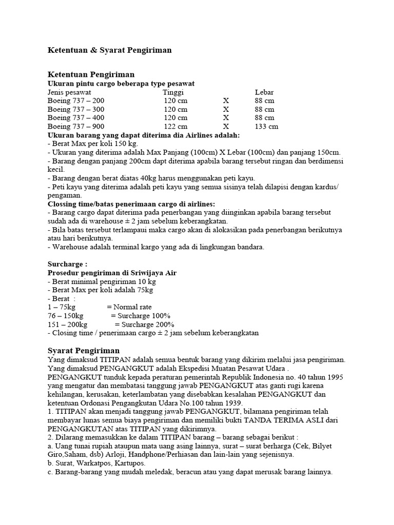 Ketentuan&syarat Pengiriman | PDF