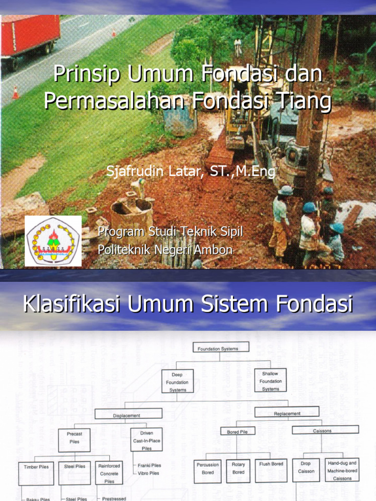Prinsip dan Masalah Fondasi Tiang Bor | PDF