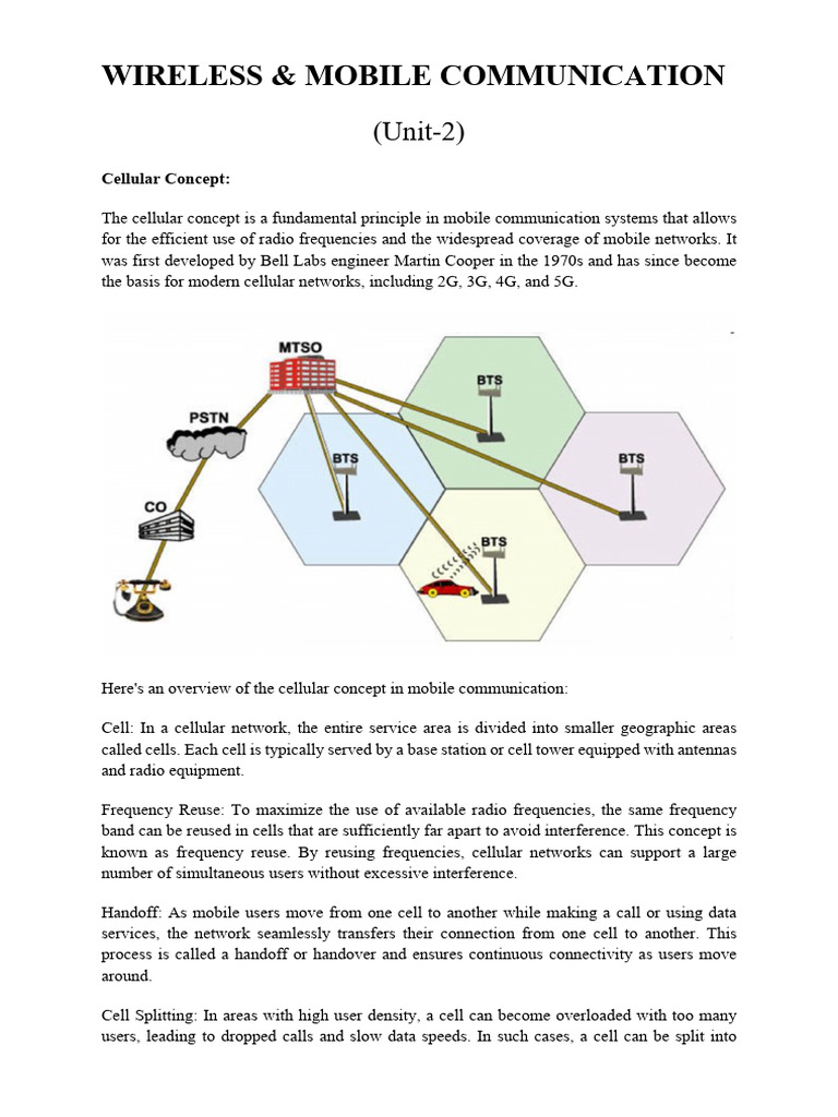 WMC Unit 2 | PDF | Cellular Network | Channel Access Method