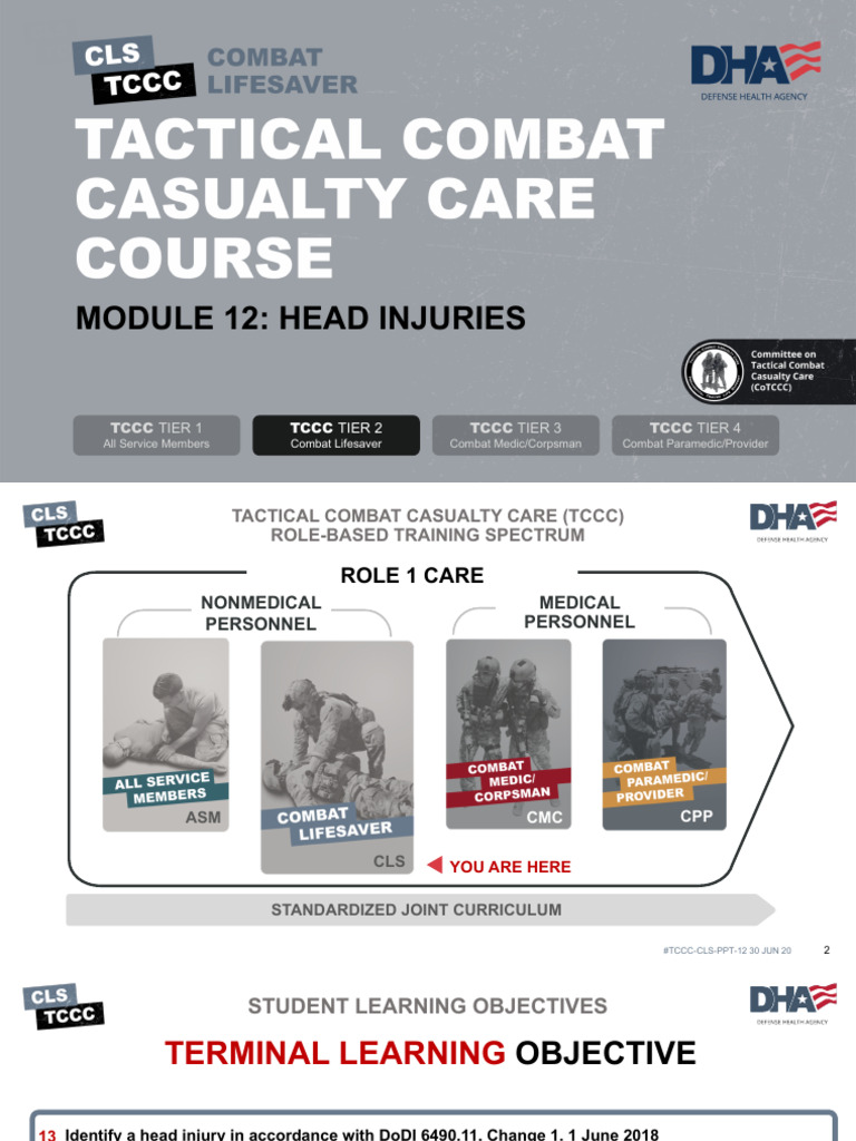 TCCC Head Injury Training Overview | PDF | Traumatic Brain Injury ...