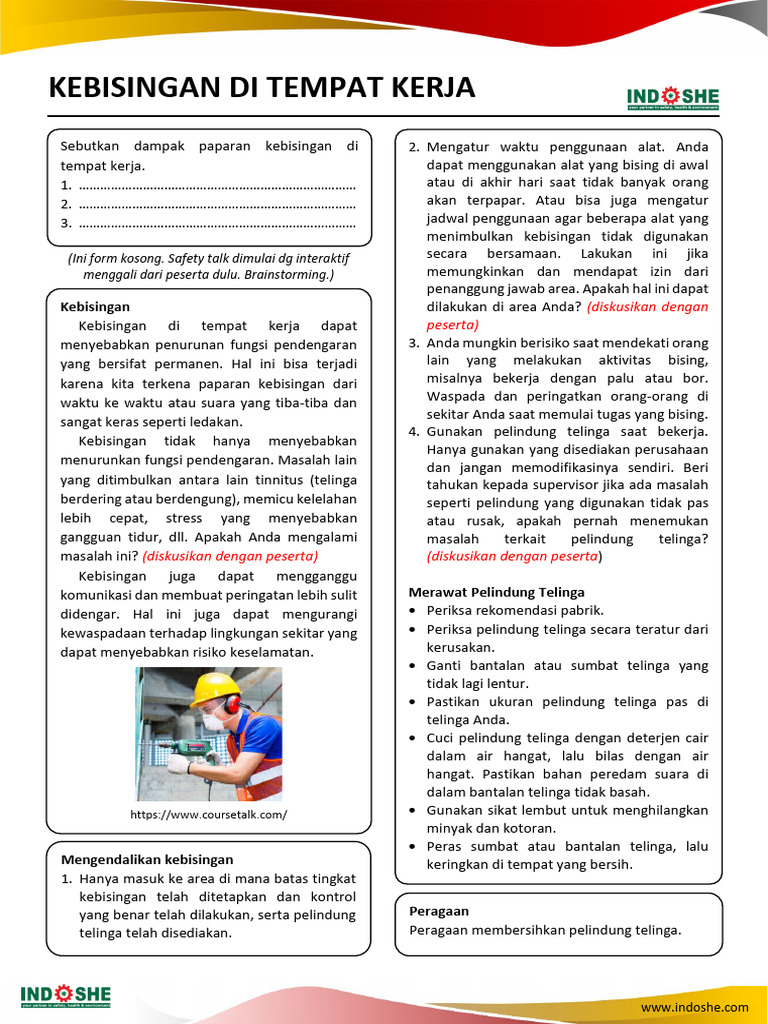 07 ST Kebisingan Di Tempat Kerja | PDF | Karier & Perkembangan