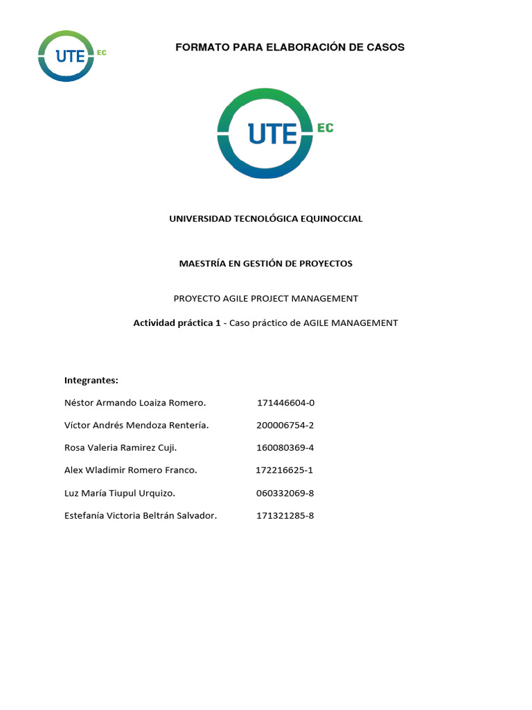 Caso práctico 1_Agile Project Management | PDF | Software | Marketing