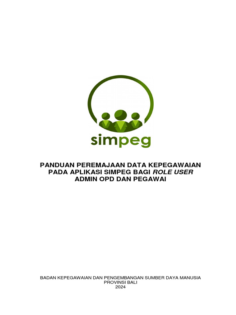 Panduan Penggunaan Aplikasi SIMPEG - 240731 - 094903 | PDF | Bisnis