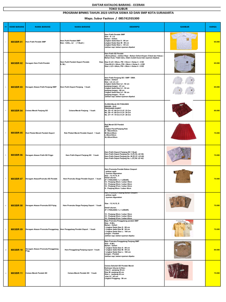 25.toko Subur - Katalog - Paket - Dan - Eceran | PDF