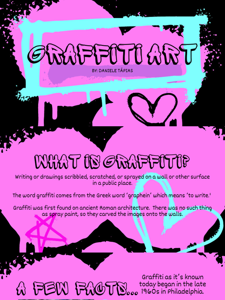 Visual Arts Graffiti Art Activity Presentation in Black Blue Purple ...