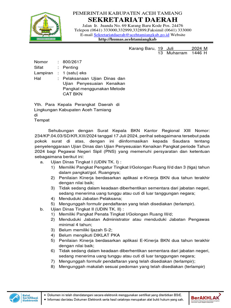 Surat UD Dan UPKP Tahap Ke II | PDF
