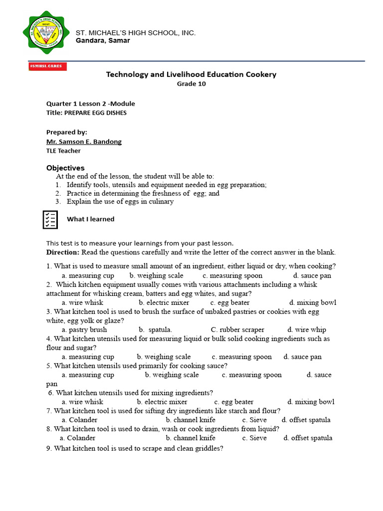 worksheet | PDF | Kitchen Utensil | Spoon