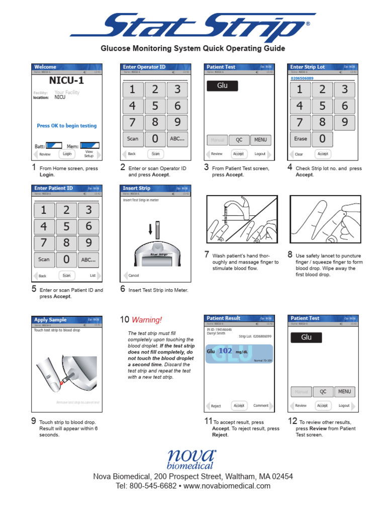 Nova StatStrip Guides | PDF | Disinfectant | Antimicrobial