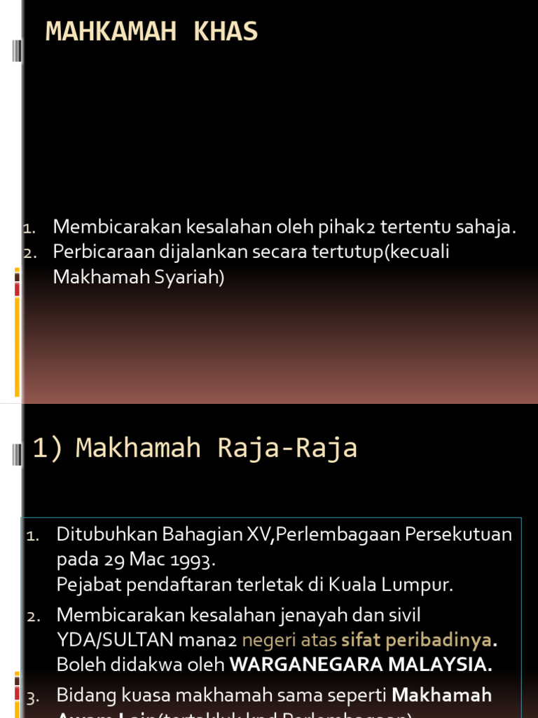 Pasem 1 MAHKAMAH KHAS | PDF