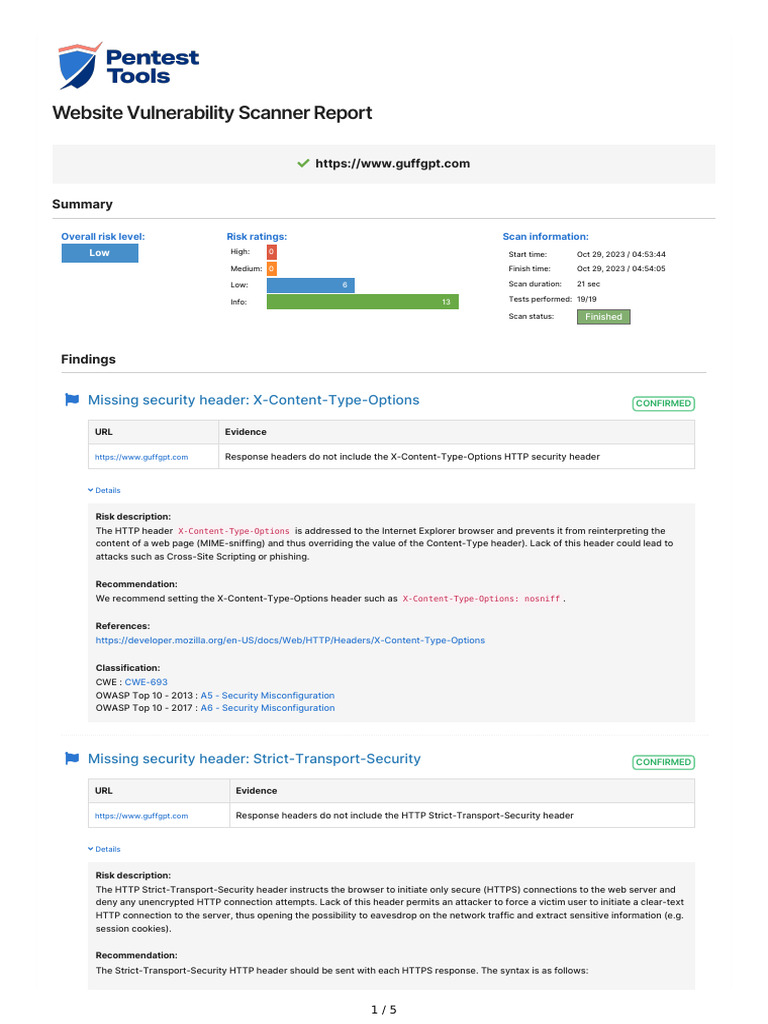 Website Security Header Analysis Report | PDF | Http Cookie | World ...
