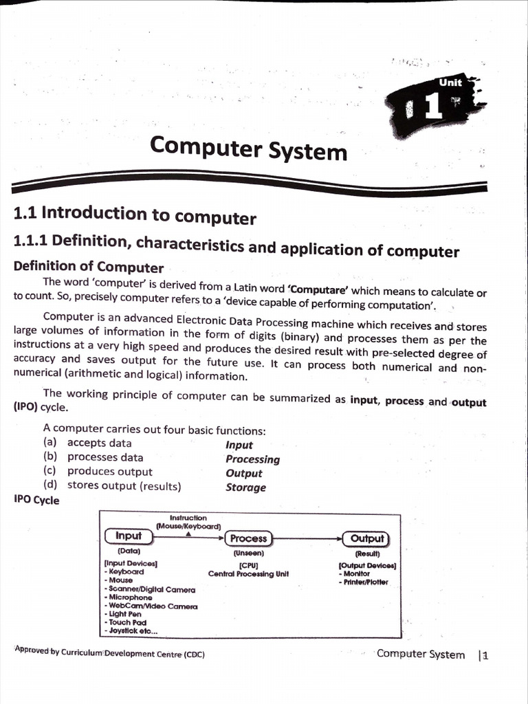 Chapter 1 of Computer Textbook | PDF