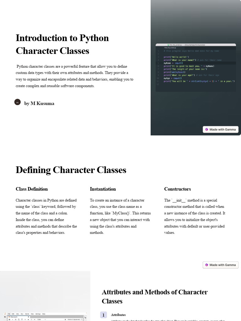 Introduction To Python Character Classes | PDF | Class (Computer Programming) | Inheritance ...