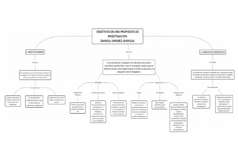Mapa Conceptual Daniela Jimenez - Objetivos | PDF