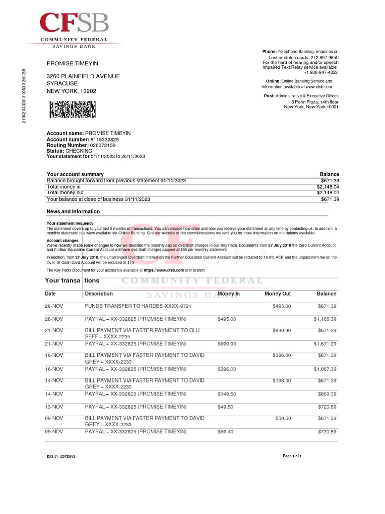Community Federal Savings | PDF | Transaction Account | Overdraft