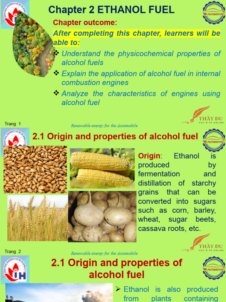 Ethanol Fuel in Automotive Applications | PDF | Internal Combustion ...